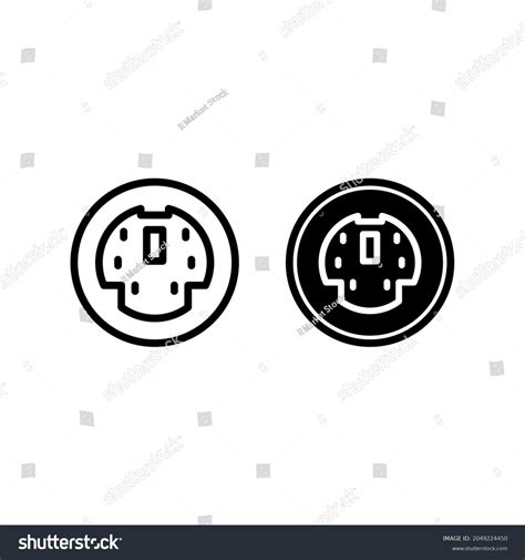 Port Ps2 Connector Mouse Keyboard Peripherals Stock Vector Royalty