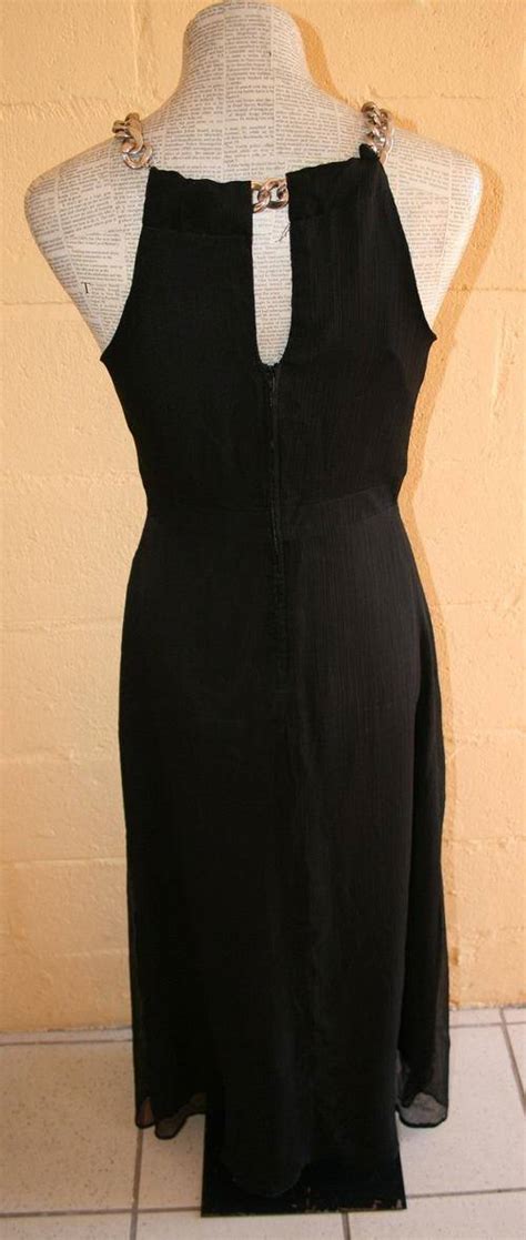 Formal Dresses Black Evening Dress With Chain Neckline Label Oasis By Foschini Size Was