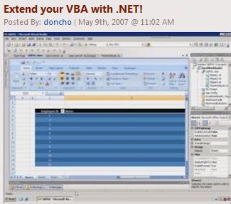 VSTO VBA And VSTO