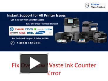 PPT How To Fix Overflow Waste Ink Counter Error PowerPoint