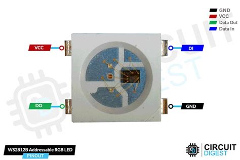 Ws2812b Rgb Led Pinout Working Interfacing Arduino And 54 Off
