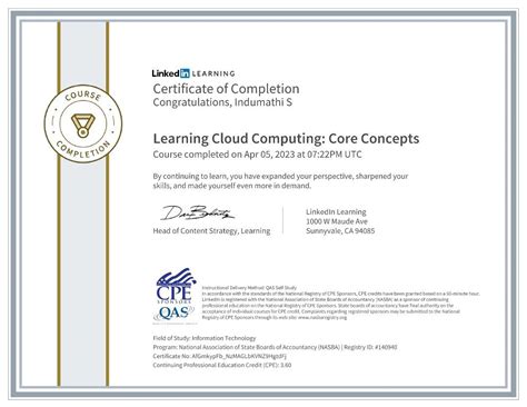 Indumathi S On Linkedin Hey All Im Happy To Share My Certification On Learning Cloud Computing