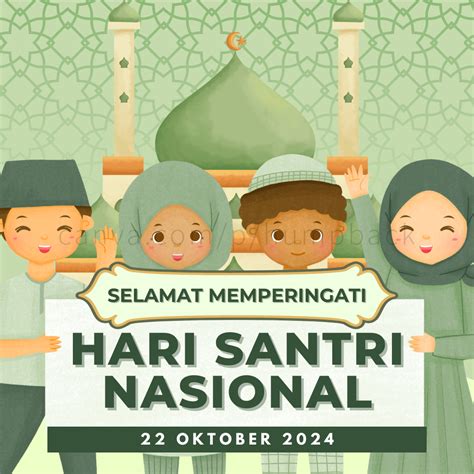Selamat Memperingati Hari Santri Nasional Kartu Lucu Kartu 3d Poster