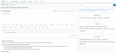 Convert Curl Commands To Clojure Code Online Bfotool