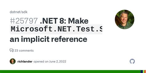 NET Make Microsoft NET Test Sdk An Implicit Reference Issue Dotnet Sdk GitHub