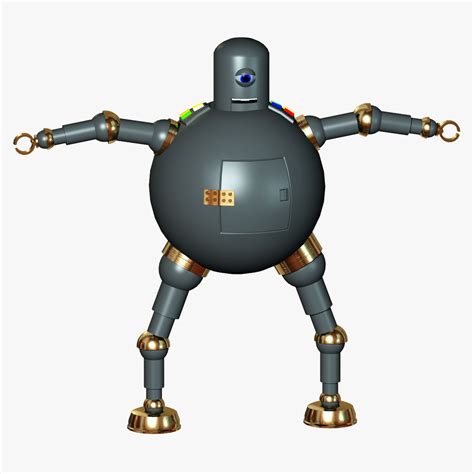 Robot 3d Model 19 3ds Dae Fbx Max Obj Free3d