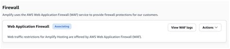 Enabling Aws Waf For An Amplify Application In The Aws Management Console Aws Amplify Hosting