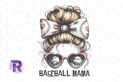 Baseball Mama Messy Bun Sunglasses Png Graphic By Revelin · Creative