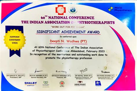 Dr Deepti Wadhwa On Linkedin Happy To Receive Significant Achivement Award Received At 60 Th