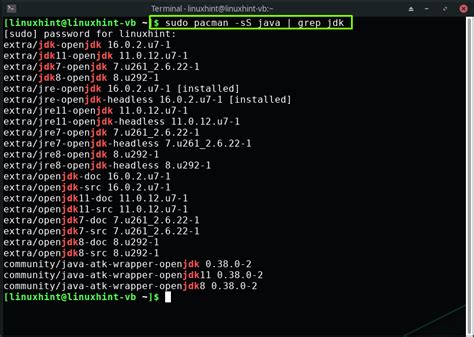 Manjaro Linux установка Java