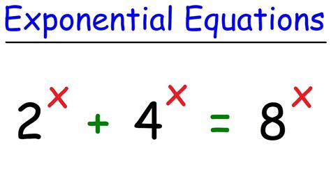 Solving Exponential Equations Using Logarithms And The Quadratic Formula