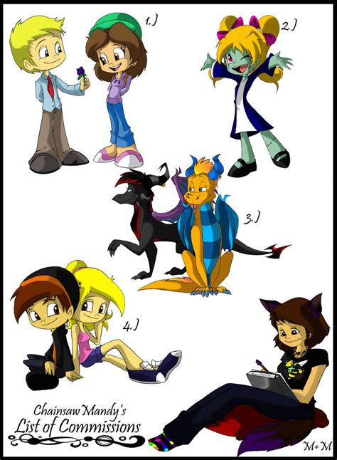 Commission List 1 By Inked Alpha On Deviantart