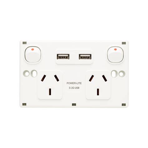 SOCKET 2 GANG With DOUBLE USB SOCKET Nedlands Group