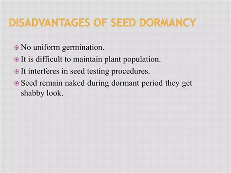 Methods Of Breaking Dormancy Pptx