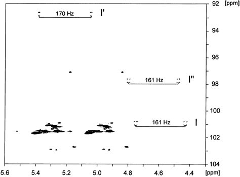 Anomeric Part Of The Hsqc C H Correlation Spectrum Without Proton
