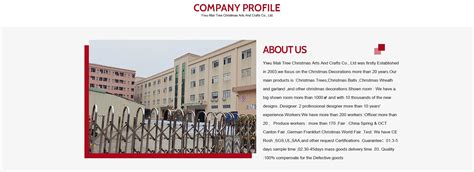 Company Overview Yiwu Mali Tree Christmas Arts And Crafts Co Ltd
