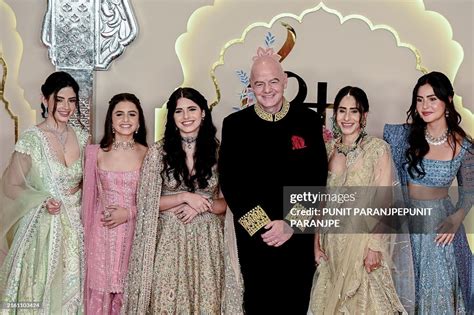Fifa President Gianni Infantino Poses With Wife Leena Al Ashqar And