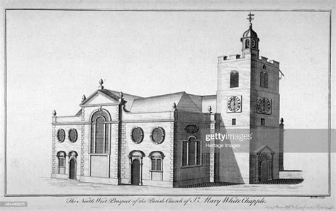 North West View Of The Church Of St Mary Whitechapel London C1800