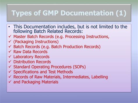Ppt Management Of Gmp Documentation Powerpoint Presentation Free Download Id 1091020