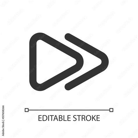 Fast Forward Button Pixel Perfect Linear Ui Icon Music Player Bar Switch To Next Song Gui Ux