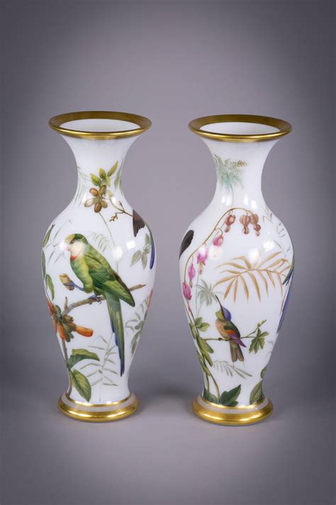 Pair Of French Opaline Vases Baccarat Circa 1835 For Sale At 1stdibs
