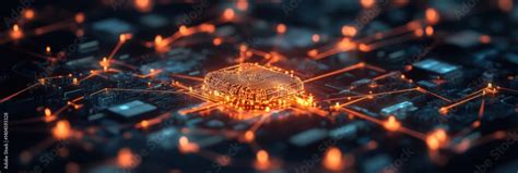 quantum neural network visualization luminescent ai circuitry mapping computational intelligence