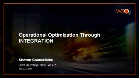 Operational Optimization Through Integration Ppt