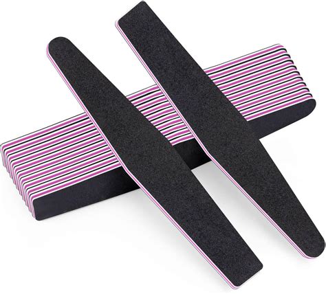 12pcs Nail File100180 Grit Double Sided Nail Files