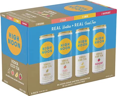 High Noon Vodka Iced Tea 12 Oz Variety 8 Pack Sb Spirit