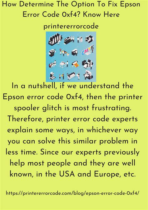 How Determine The Option To Fix Epson Error Code 0xf4 Know Here