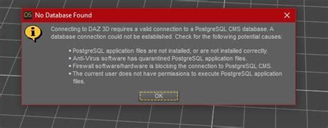 No Database Found Problem Daz 3d Forums