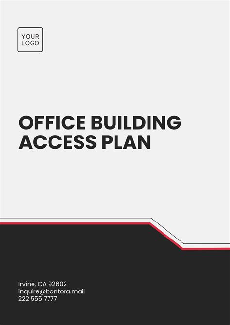 Free Office Building Access Plan Template To Edit Online