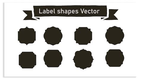 Label Shapes Vector Premium Vector