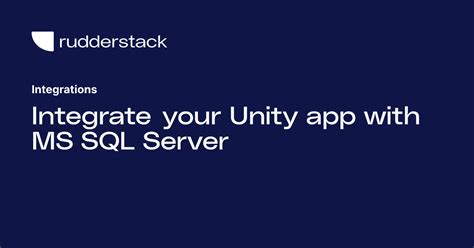 Integrate Your Unity App With Ms Sql Server