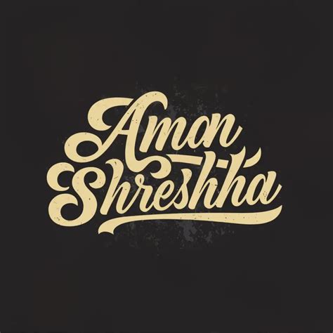 Logo Design For Aman Shrestha Dynamic Typography For Entertainment