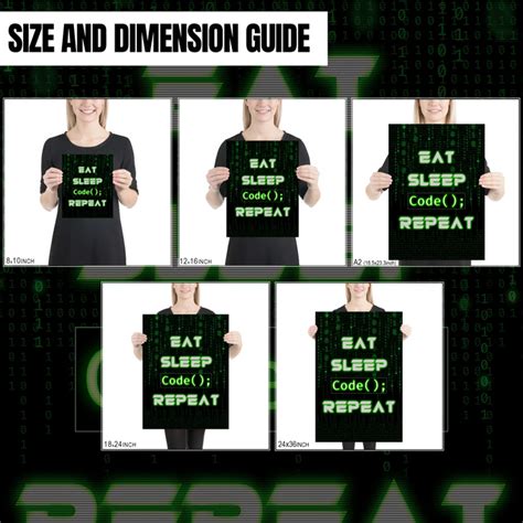 Eat Sleep Code Repeat Programmer Poster Print