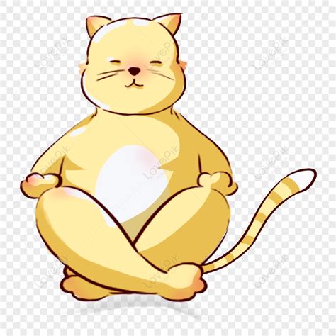요가 고양이 Png 일러스트 무료 다운로드 Lovepik