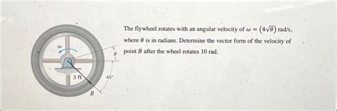 Solved The Flywheel Rotates With An Angular Velocity Of W