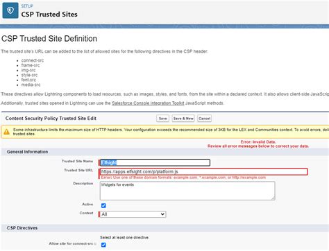 salesforce csp trusted site general questions elfsight community
