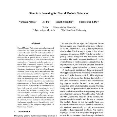 Structure Learning For Neural Module Networks Acl Anthology