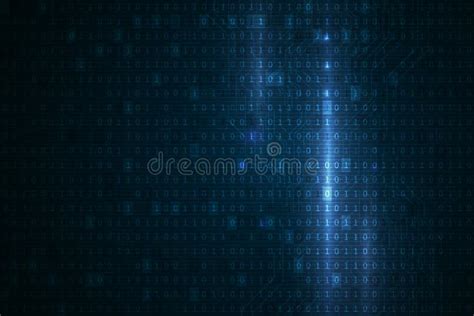 Binary Circuit Future Technology Blue Cyber Security Concept Background Abstract Hi Speed