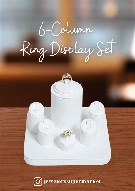 Ring Display Set 6 Ring Columns Jewelry Holder Jewelry Shop