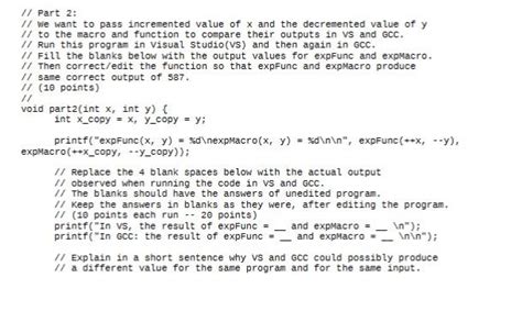 solved part 2 we want to pass incremented value of x