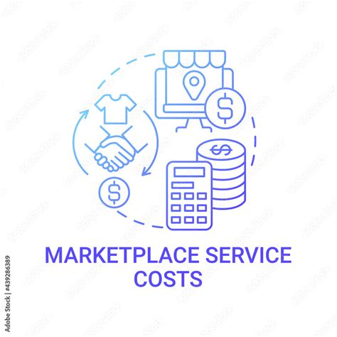 Marketplace Service Costs Concept Icon Calculating Consistent Gross Margin Abstract Idea Thin