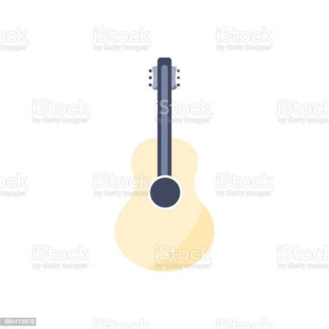 벡터 일러스트입니다 기타 아이콘입니다 평면 스타일에 고립 된 음악 악기 강철에 대한 스톡 벡터 아트 및 기타 이미지 강철 금속 기타 현악기 Istock