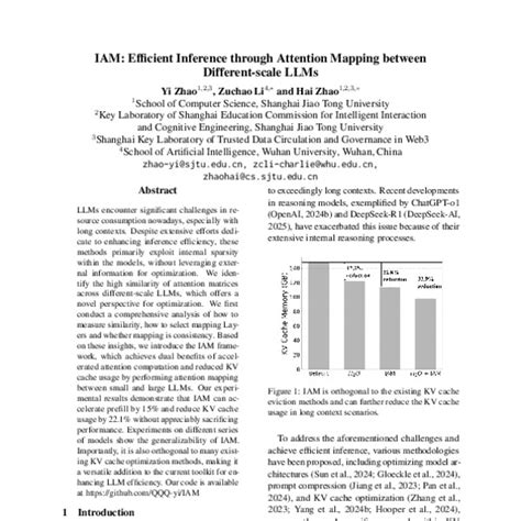 Iam Efficient Inference Through Attention Mapping Between Different Scale Llms Acl Anthology