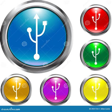 Usb Buttons Stock Vector Illustration Of Buttons Blue 3931724