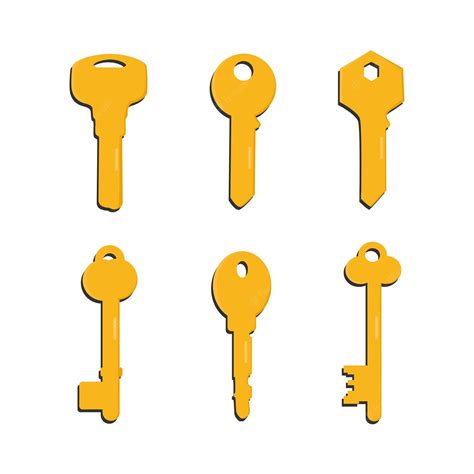 Premium Vector House Key Vector Illustration Set Design