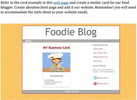 Solved Using Css And Html Create Card To This Code Or Web Chegg
