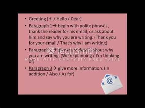 How To Write An Informal E Mail YouTube